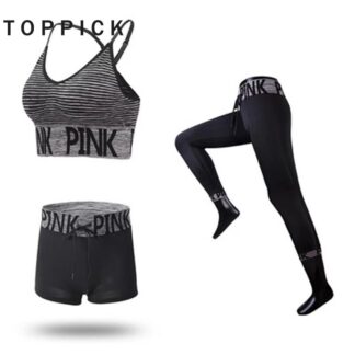 PINK Yoga Sets Sports Bra+Yoga Pants & Shorts | Love Always & Forever